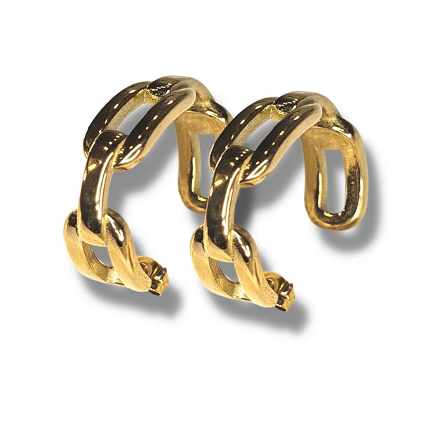 18 karat Chain Link Hoops – Ayalure